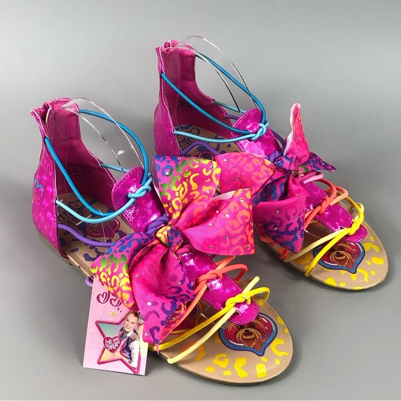 JoJo Siwa | Shoes | Nickelodeon Jojo Siwa Bow Rainbow Gladiator Sandals ...